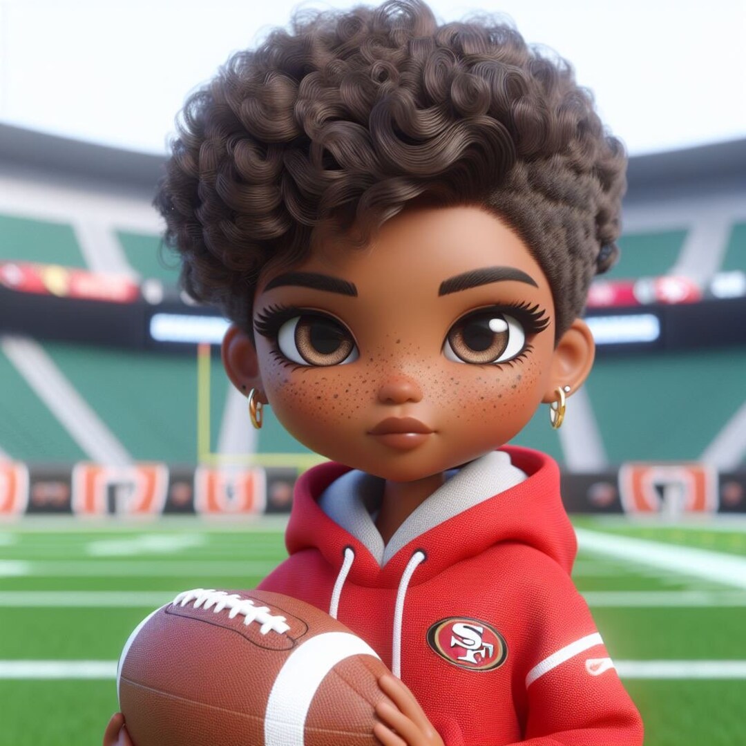 African American 49ers Fan Female 1 - Etsy