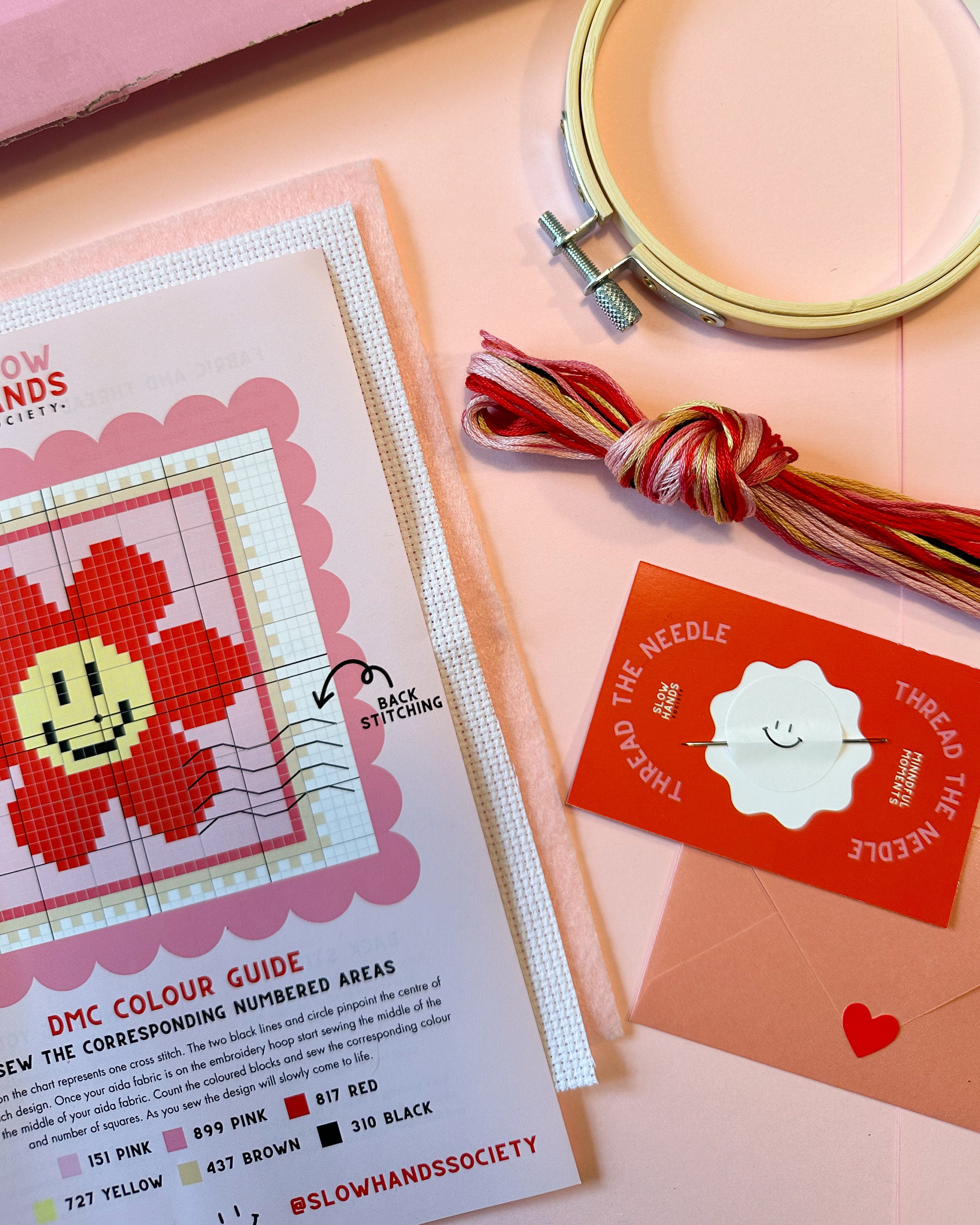 Smile Daisy Stamp Design Cross Stitch Kit Beginner Cross Stitch Kit ...