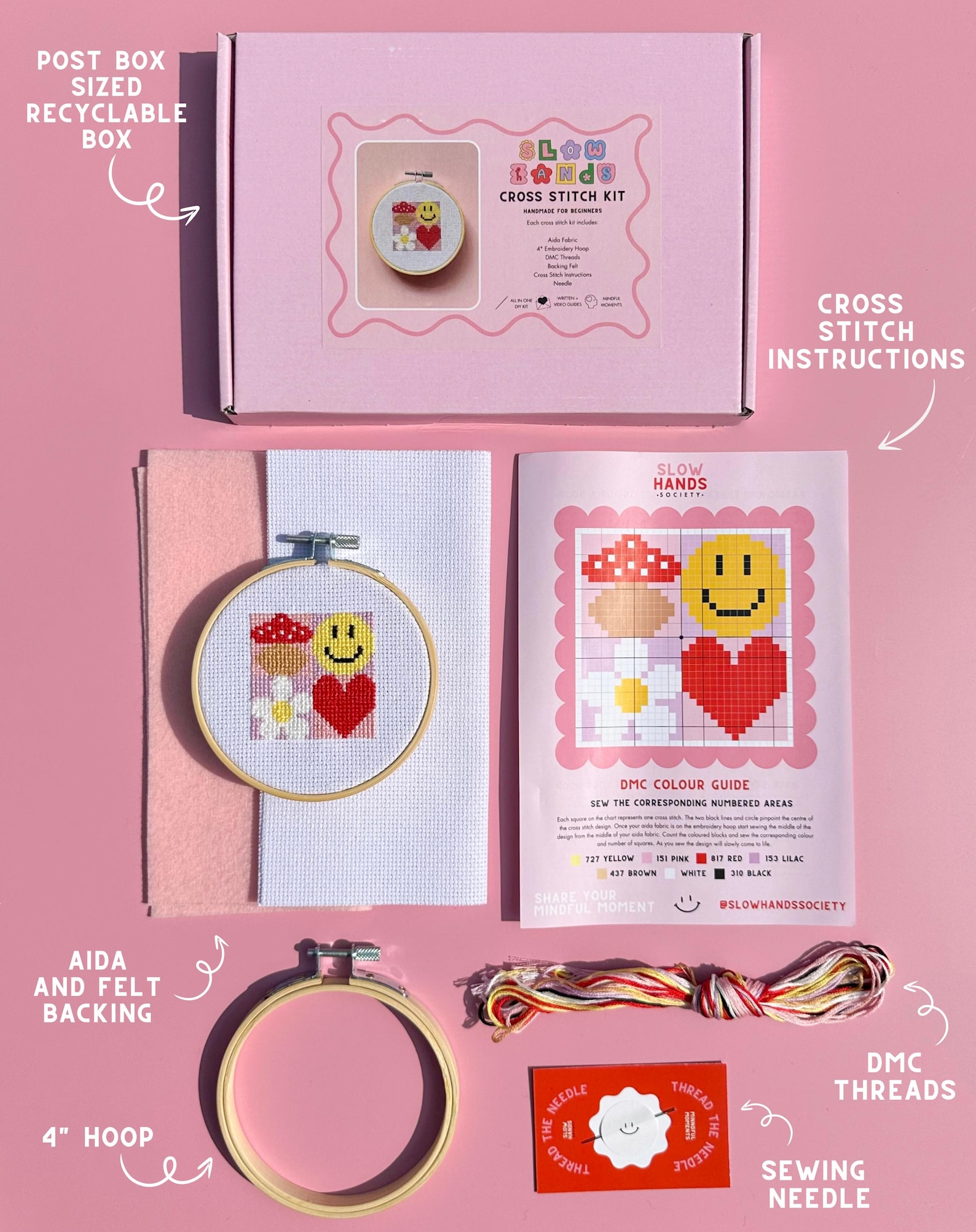 Groovy Patchwork Cross Stitch Kit: Beginner Embroidery With Hoop - Etsy