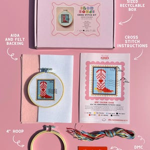 Mini Cross Stitch Art DIY Kit - Low Social Battery Mental Health - Gift ...