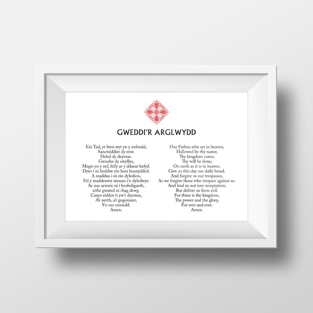 Gweddi’r Arglwydd - Welsh Lord's Prayer Bilingual Poster | Ideal ...