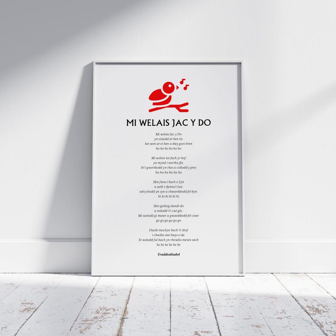 Mi Welais Jac Y Do Poster - Etsy UK