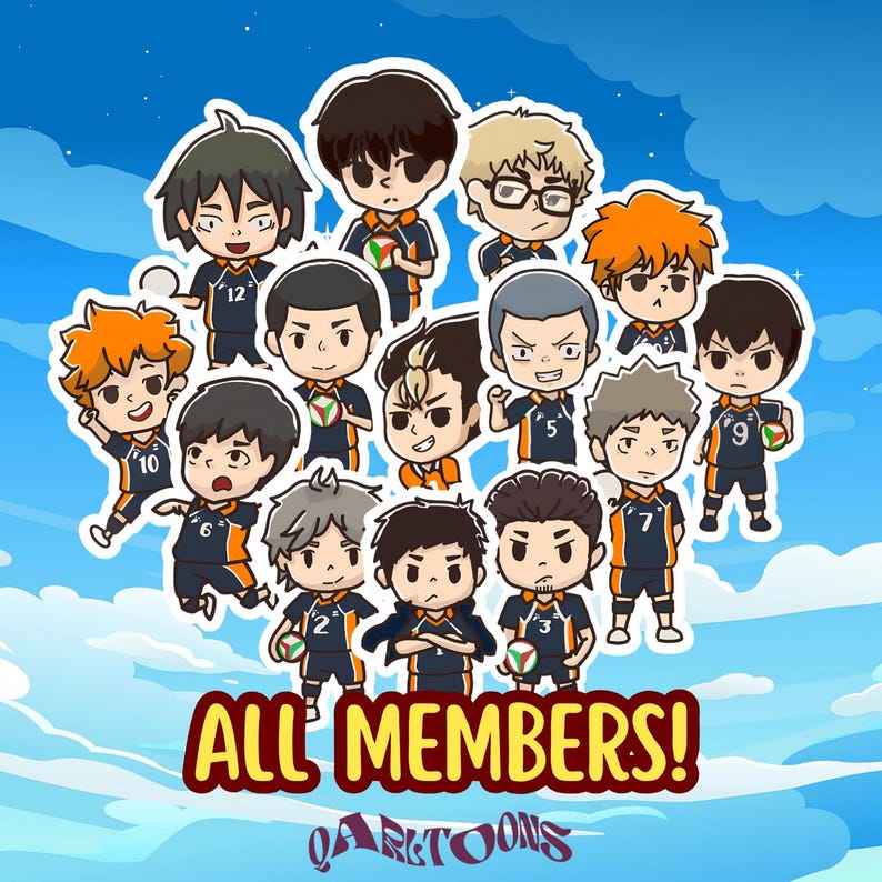 Haikyuu Karasuno - Sticker Set - Etsy
