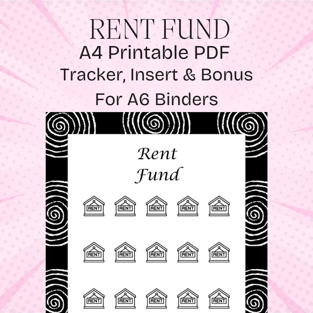 A6 Rent Saving Tracker Printable, Money Savings Challenge (digital ...