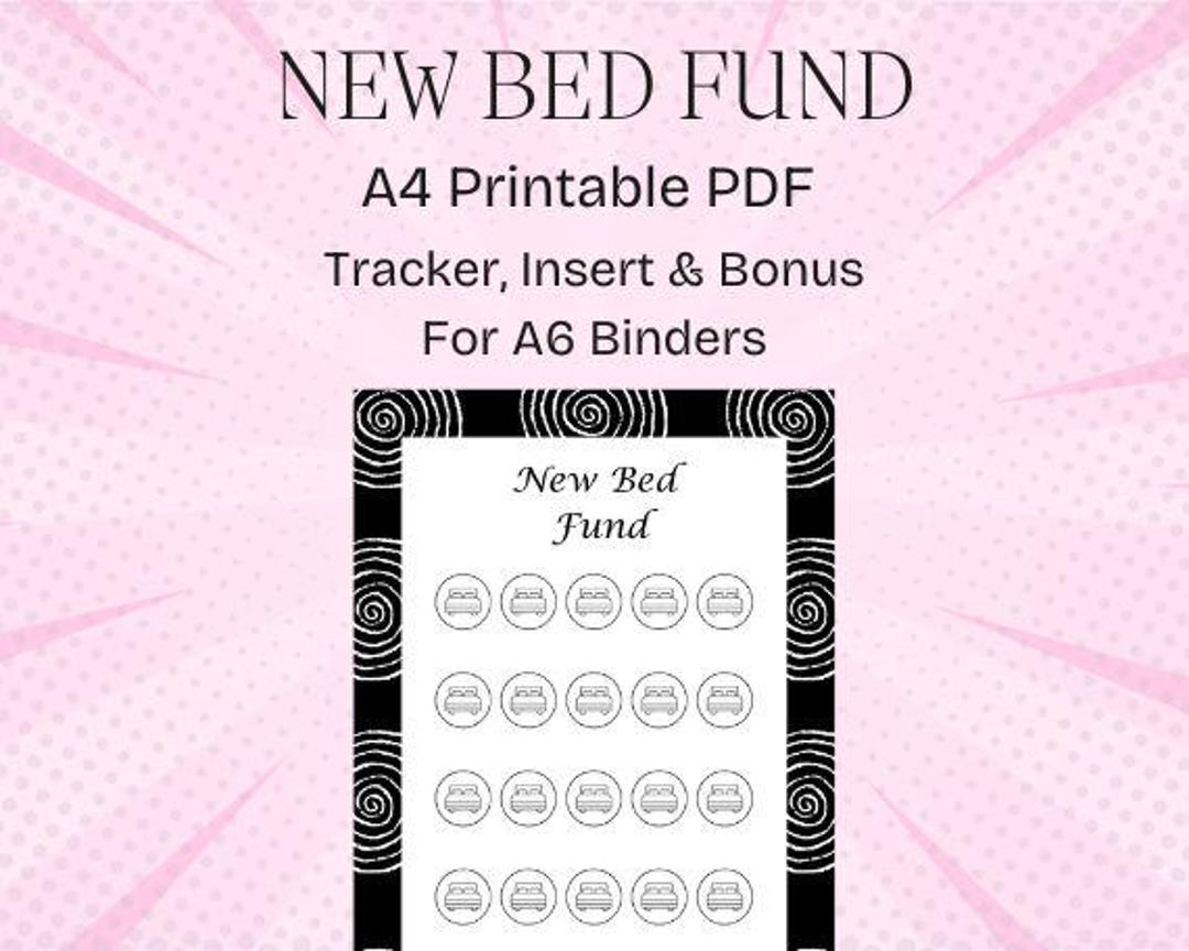 New Bed Savings Tracker, A6 Budget Binder Printable (digital Download ...