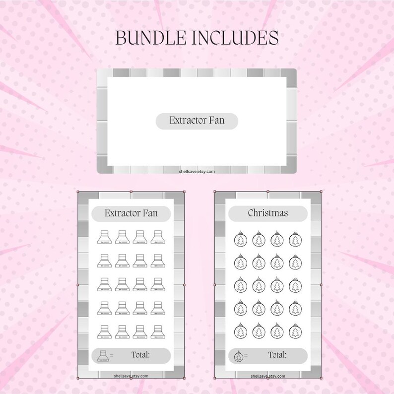 A6 Extractor Fan Savings Tracker, Minimalist Money Challenge (digital ...