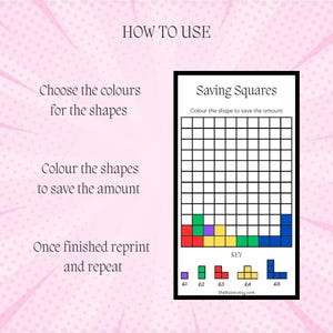 A6 Savings Tracker, Squares Challenge Bundle (PDF Download) - Etsy