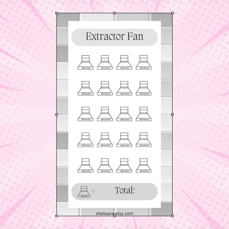 A6 Extractor Fan Savings Tracker, Minimalist Money Challenge (digital ...