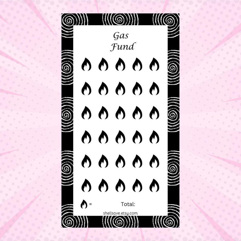 A6 Budget Binder Gas Fund Tracker, Savings Challenge (digital Download ...