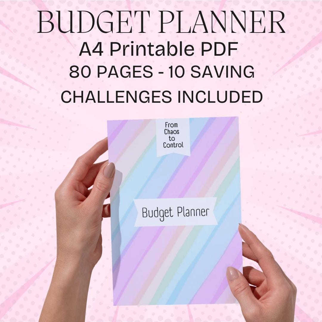 Budget Finance Planner Printable, A4 Financial Budgeting Planner, 80 ...