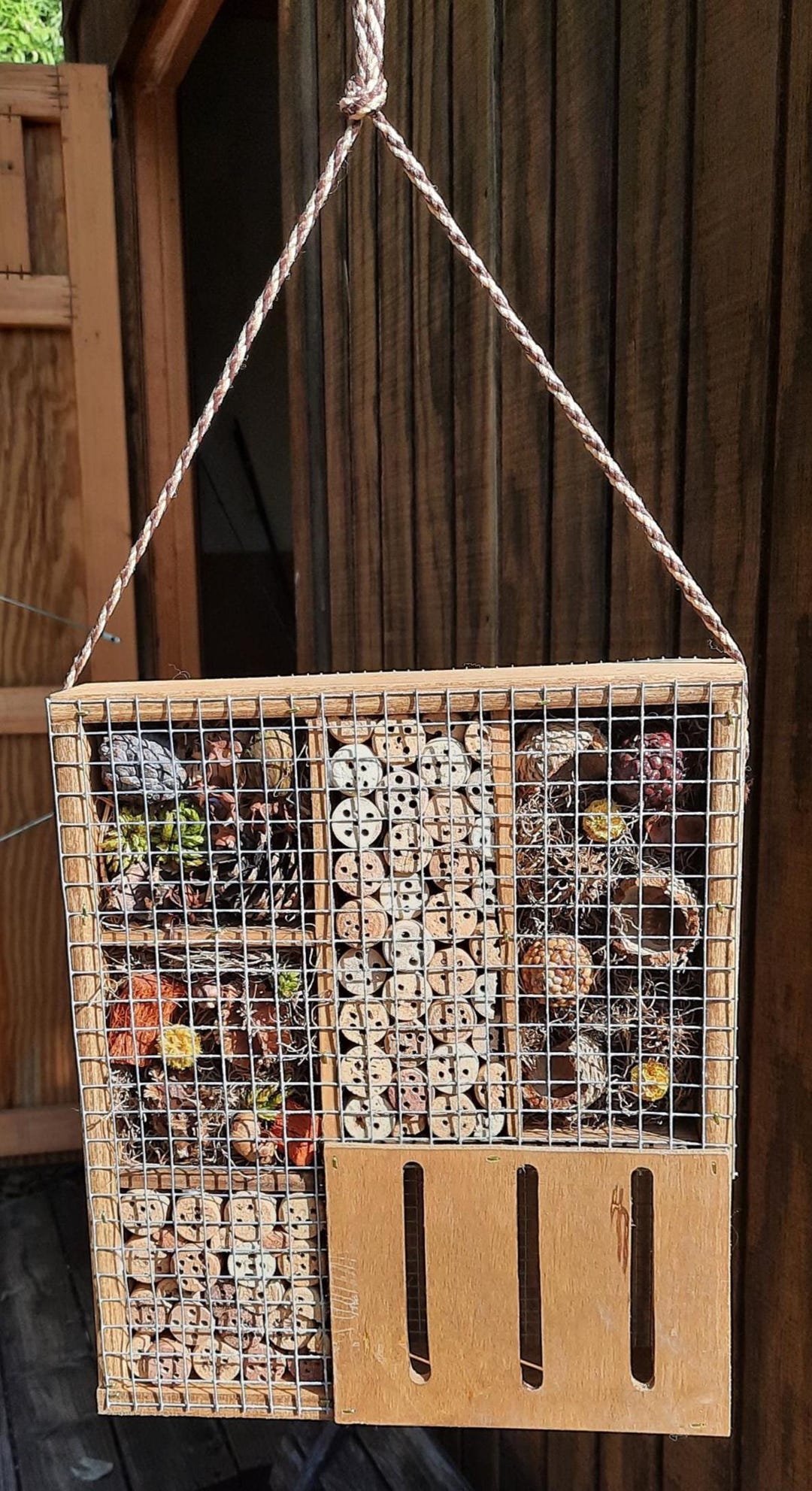 Wooden Bug House for Beneficial Insects - Etsy