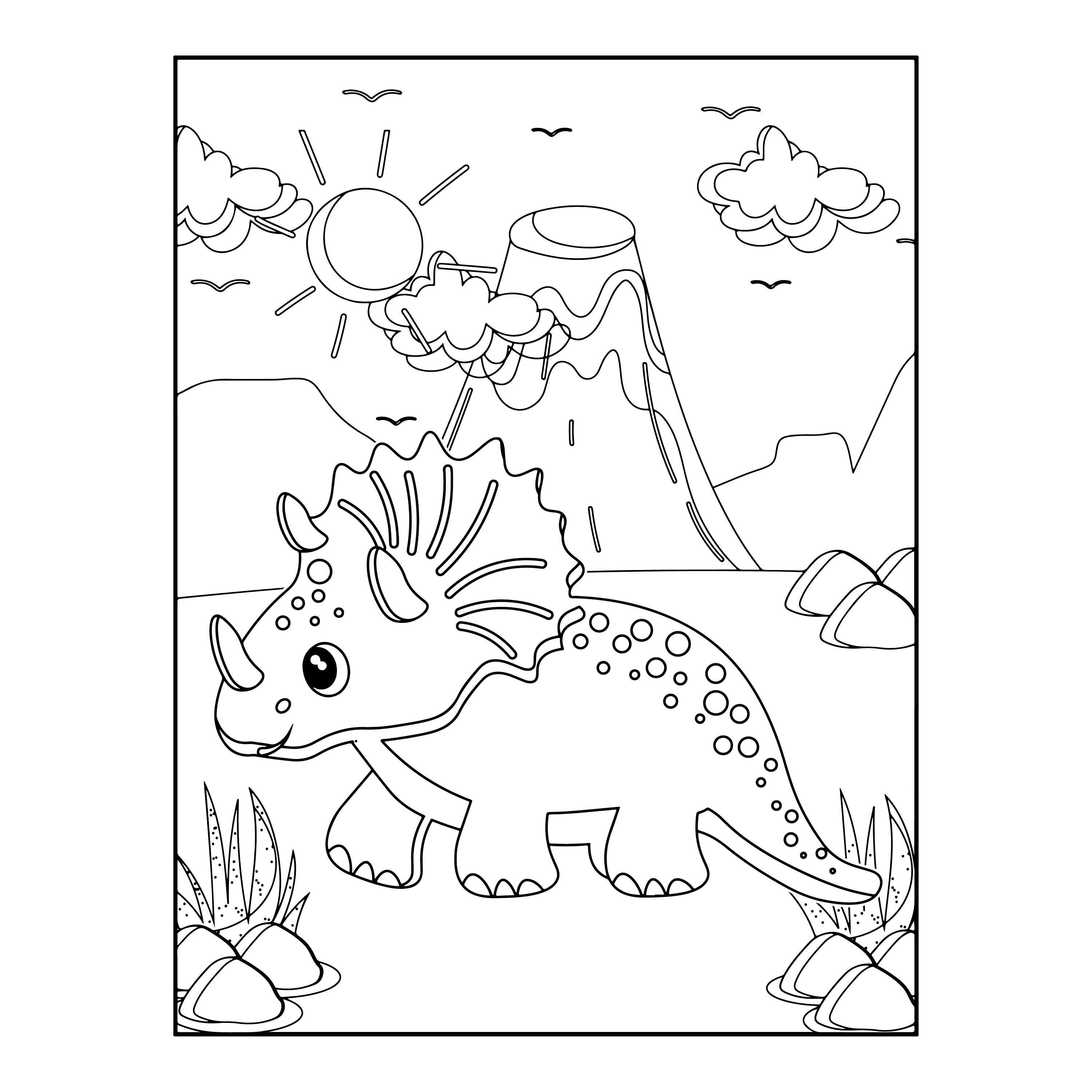 Set of 8 Dinosaur Coloring Pages, Creative Activity, 8 - Dinosaur ...
