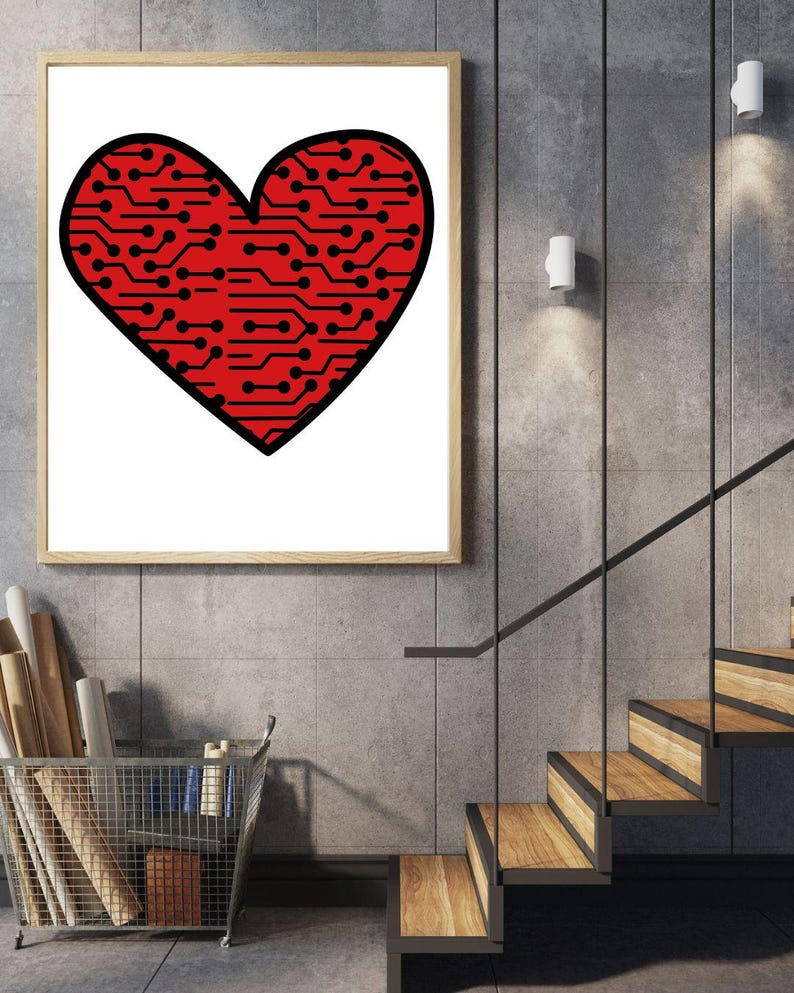 Keith Haring Love Heart Wall Art Print, Exhibition Print, Keith Haring ...