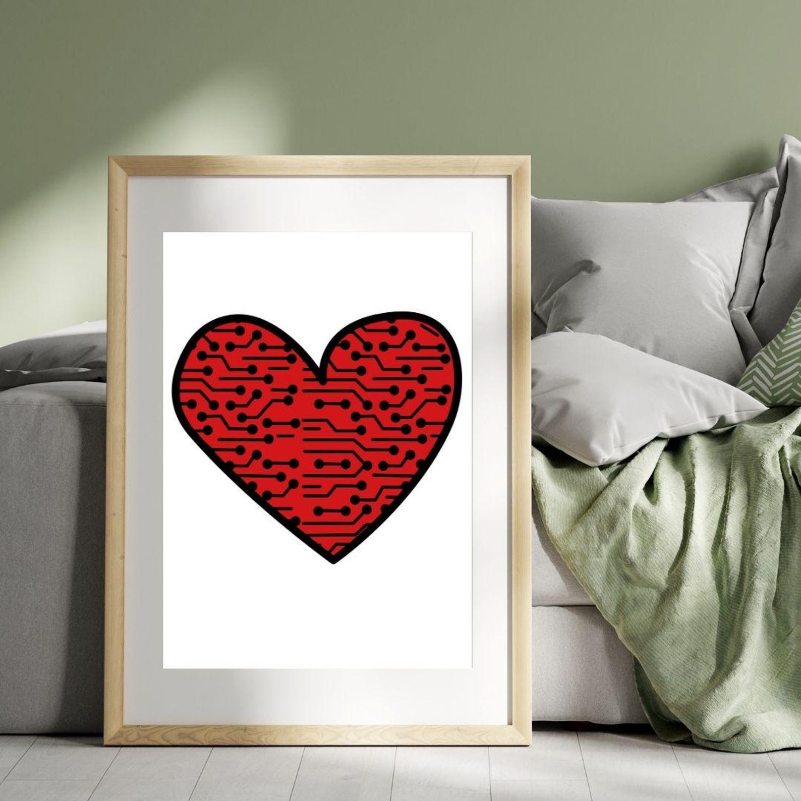 Keith Haring Love Heart Wall Art Print, Exhibition Print, Keith Haring ...