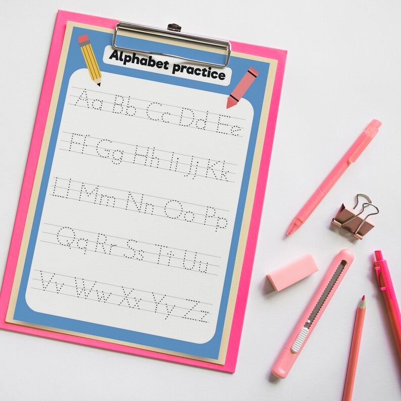 Alphabet Tracing Worksheet Printable Preschool, Alphabet Tracing Page ...