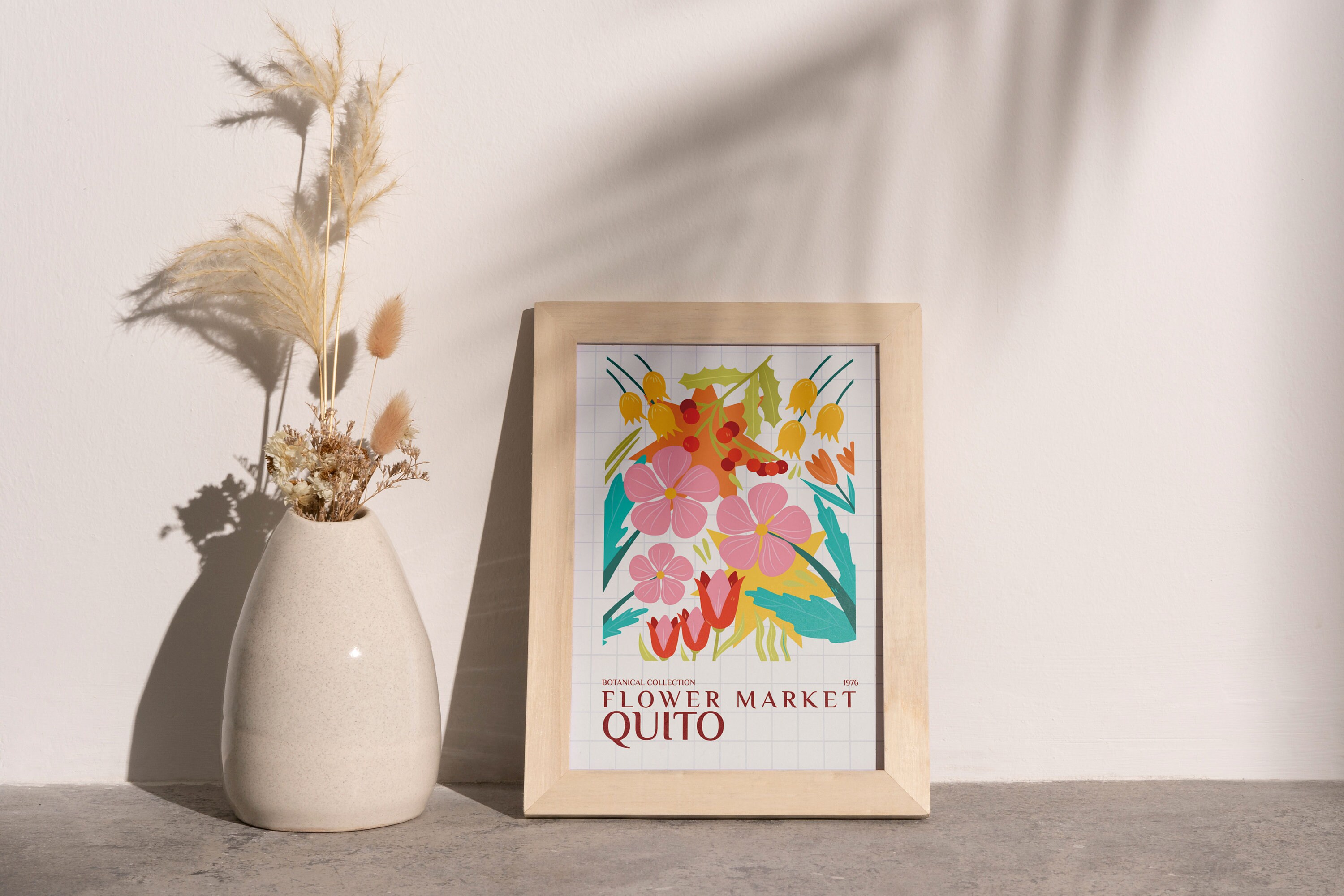 Quito Flower Market, Flower Market Poster, Printable Wall Art ...