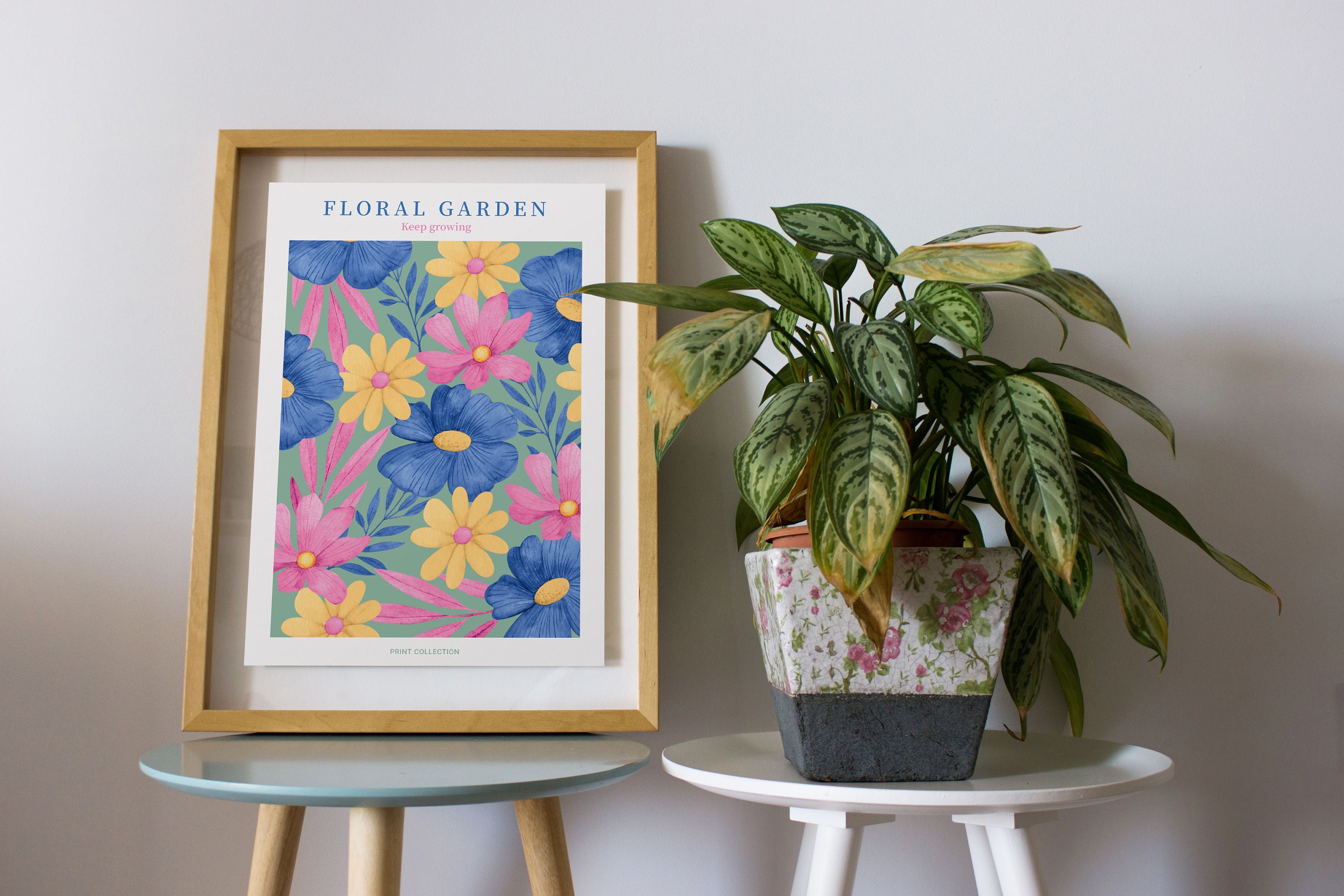 Floral Gardent Poster, Flower Garden, Flower Market Print, Flower Print ...