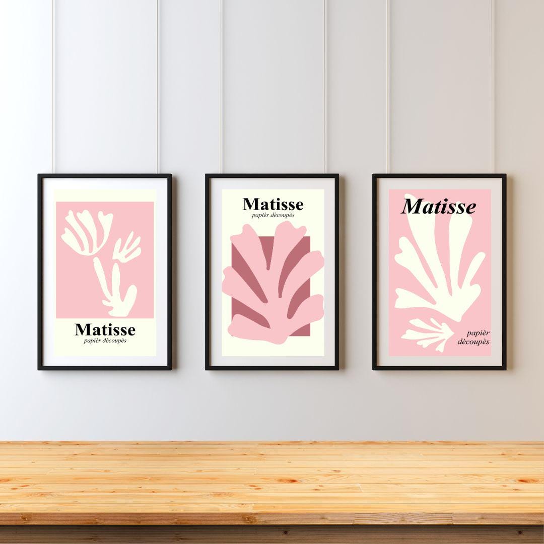 Set of 3 Matisse Print, Henri Matisse Print Set Download, Matisse ...