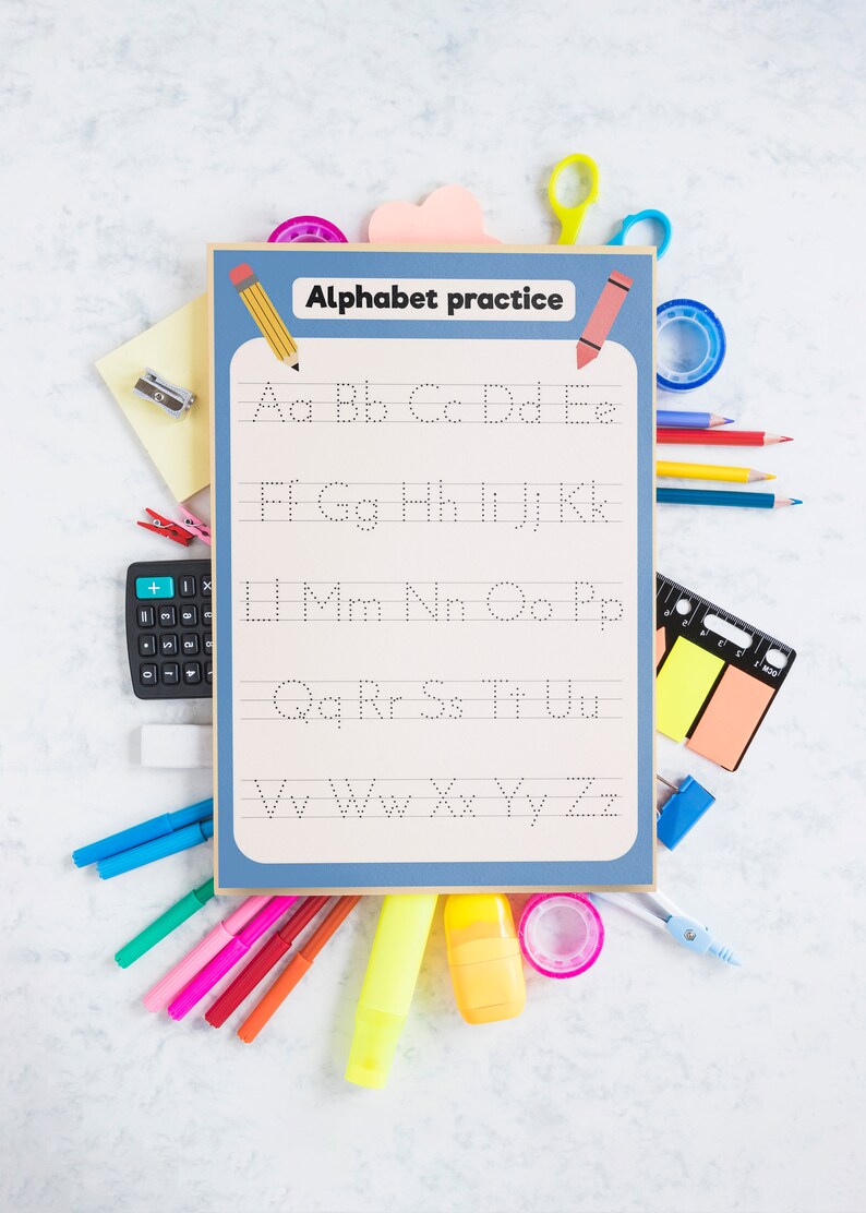Alphabet Tracing Worksheet Printable Preschool, Alphabet Tracing Page ...