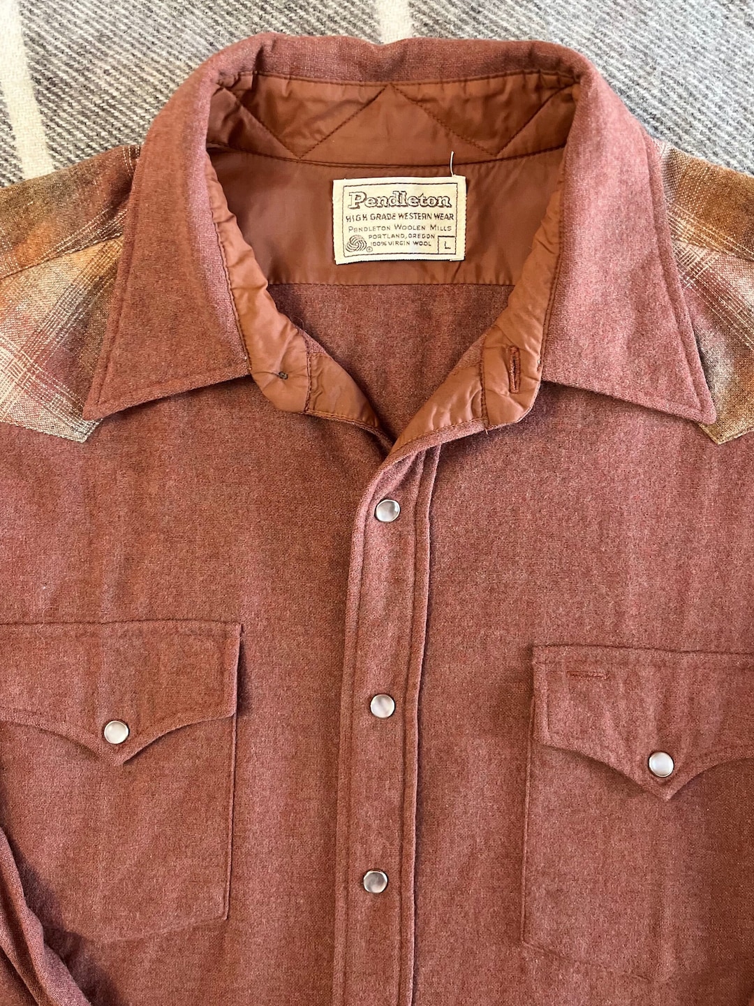 Vintage 1970s Pendleton Wool High Grade Western Shirt. Size L - Etsy