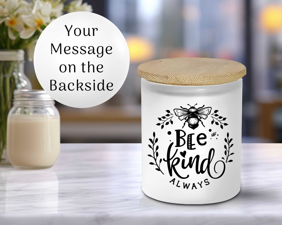 Bee Kind Candle, Custom Candle, Cute Bee Candle, Inspirational Candle ...