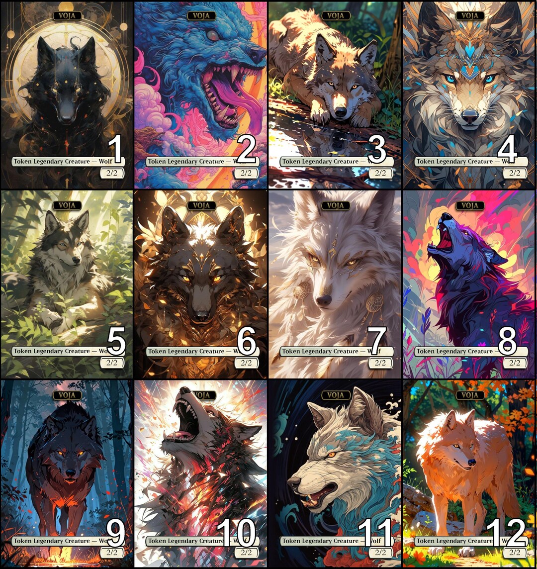 Mtg Voja 2/2 Token for Tolsimir Alternative Art // Choose the Art ...
