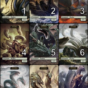 Mtg Hydra 0/0 Token Alternative Art // Choose the Art! - for EDH ...