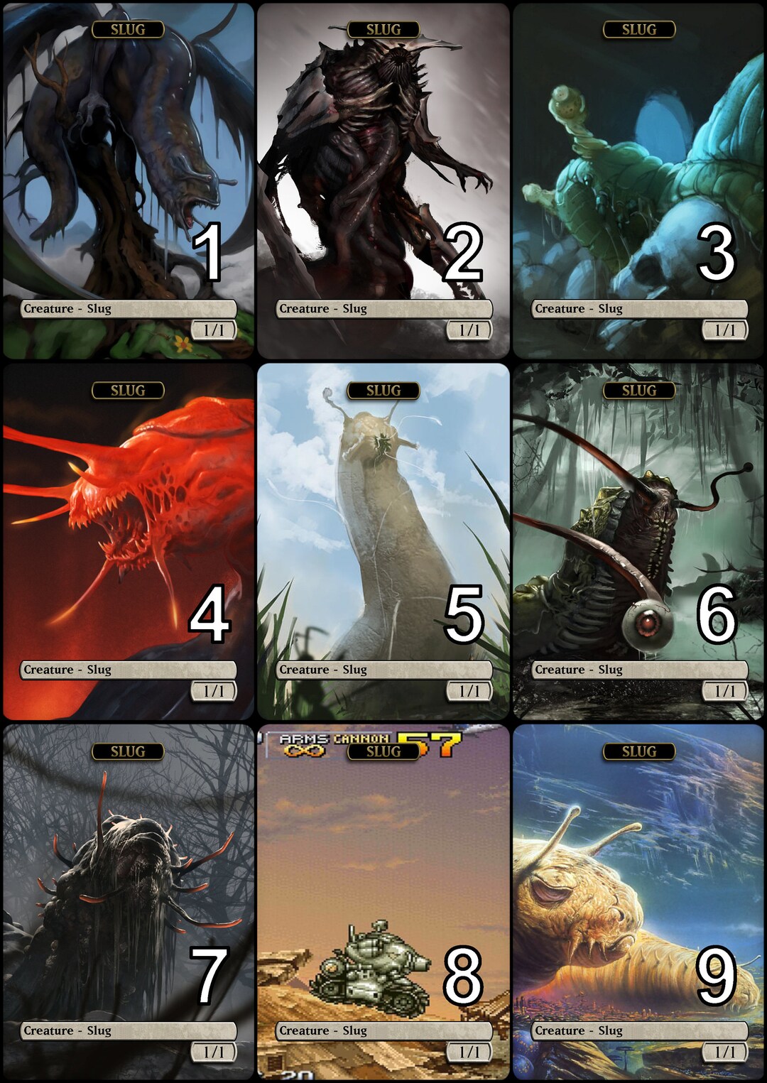 Mtg Slug 1/1 for Toxrill, the Corrosive Token Alternative Art // Choose ...
