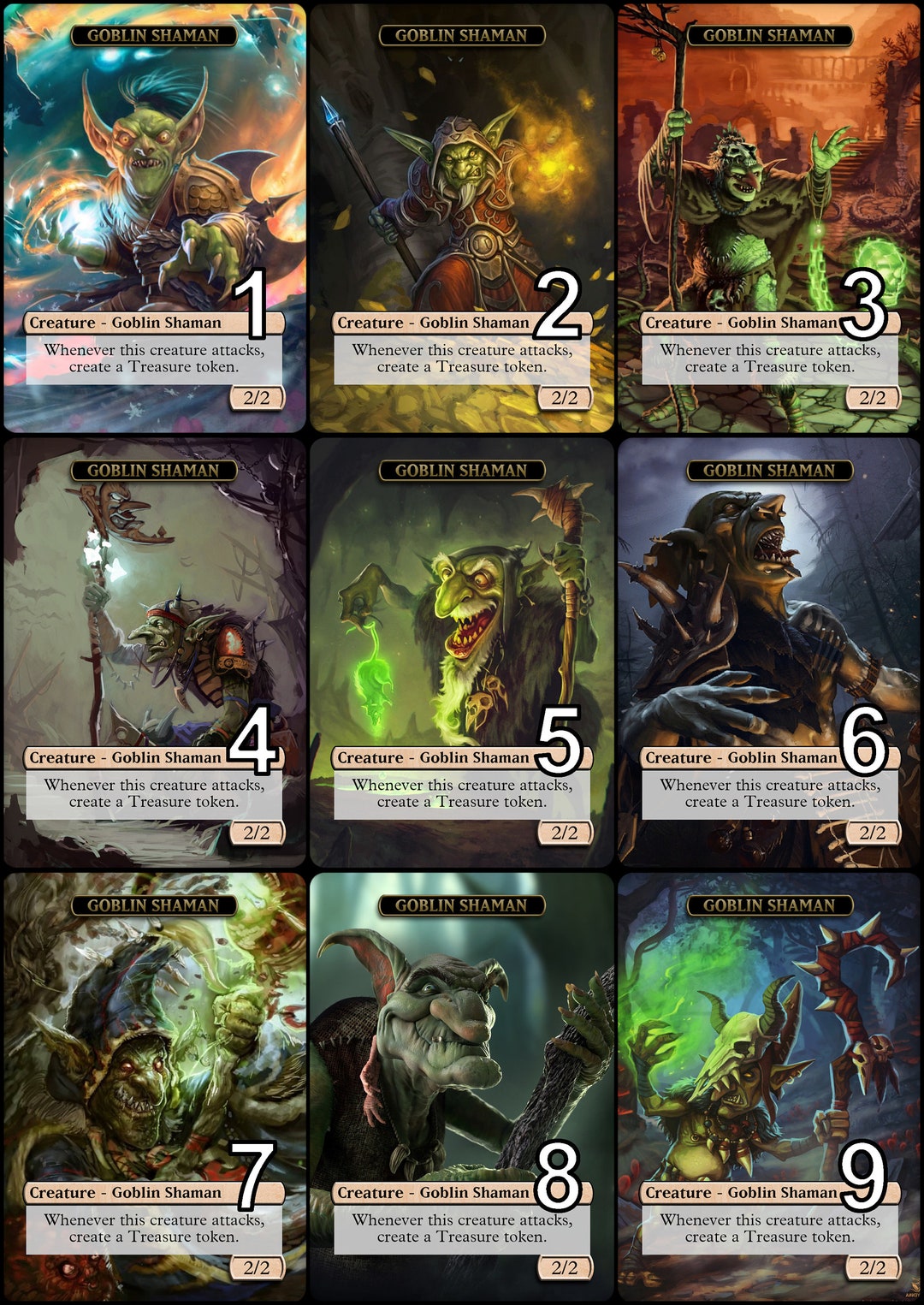 Mtg Goblin Shaman 2/2 Token for Fable of the Mirror-breaker Alternative ...