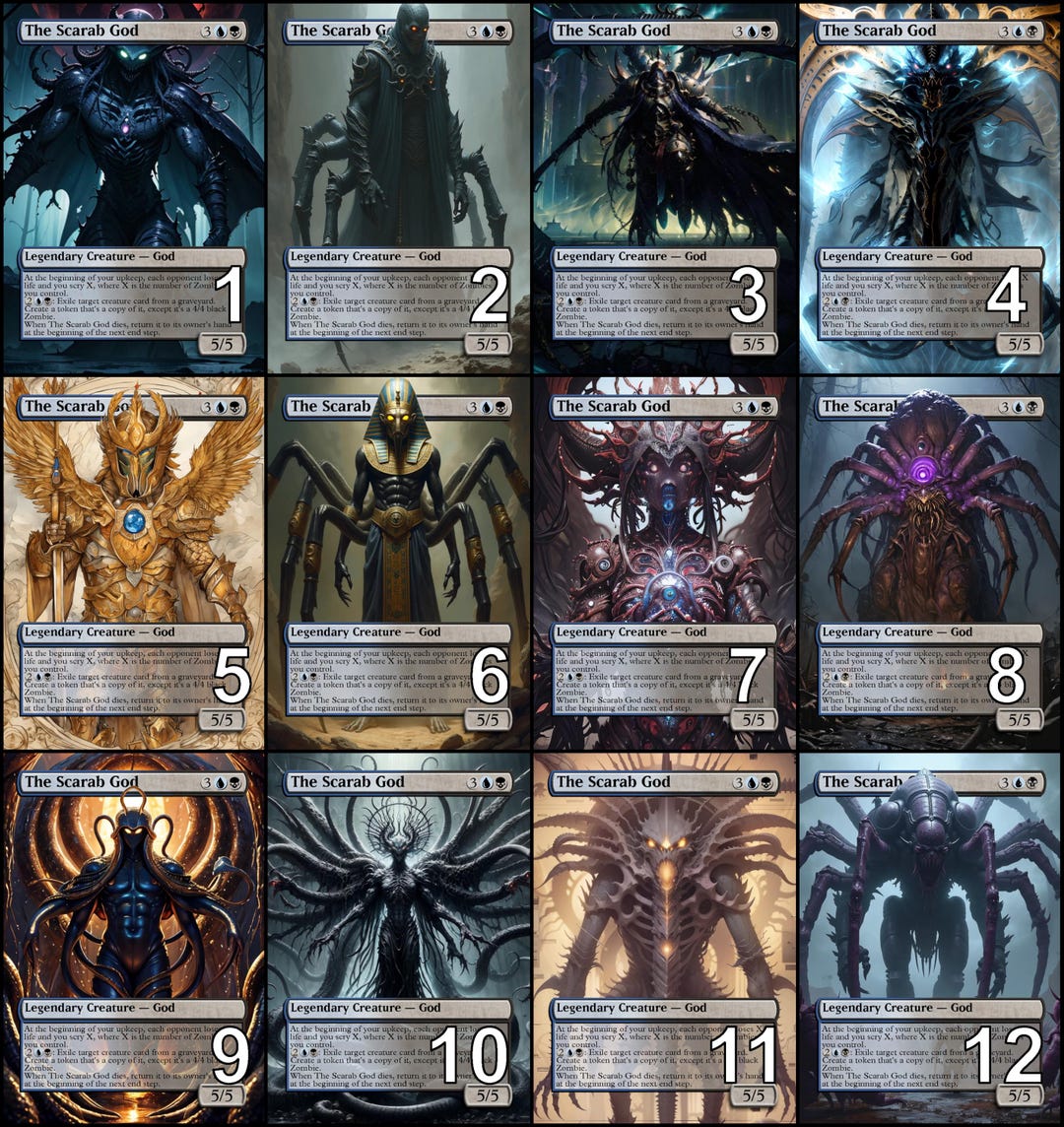 Mtg the Scarab God Token Alternative Art // Choose the Art! - for EDH ...