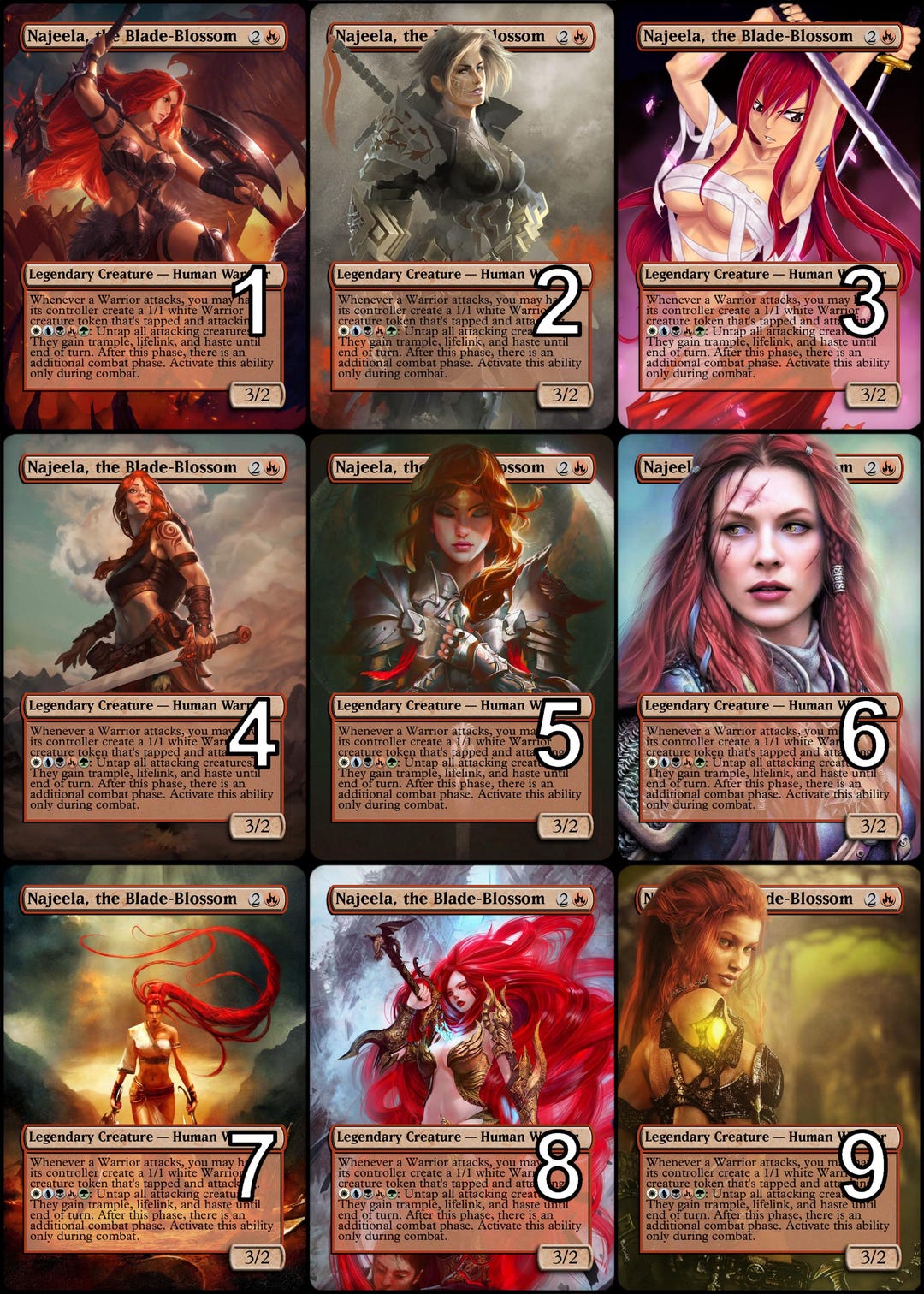 Mtg Najeela, the Blade-blossom Token Alternative Art // Choose the Art ...