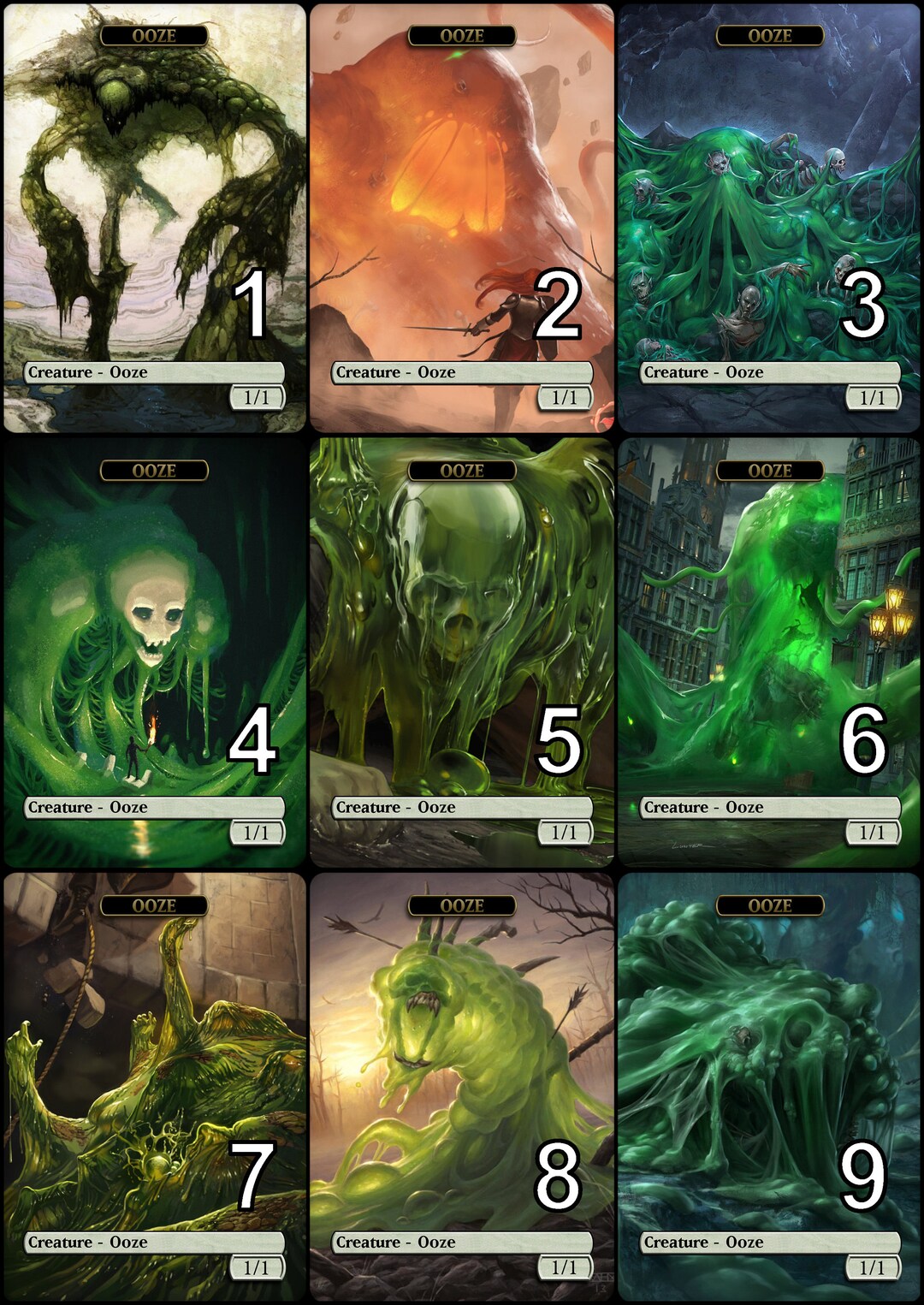 Mtg Ooze 1/1 Token Alternative Art // Choose the Art! - for EDH ...