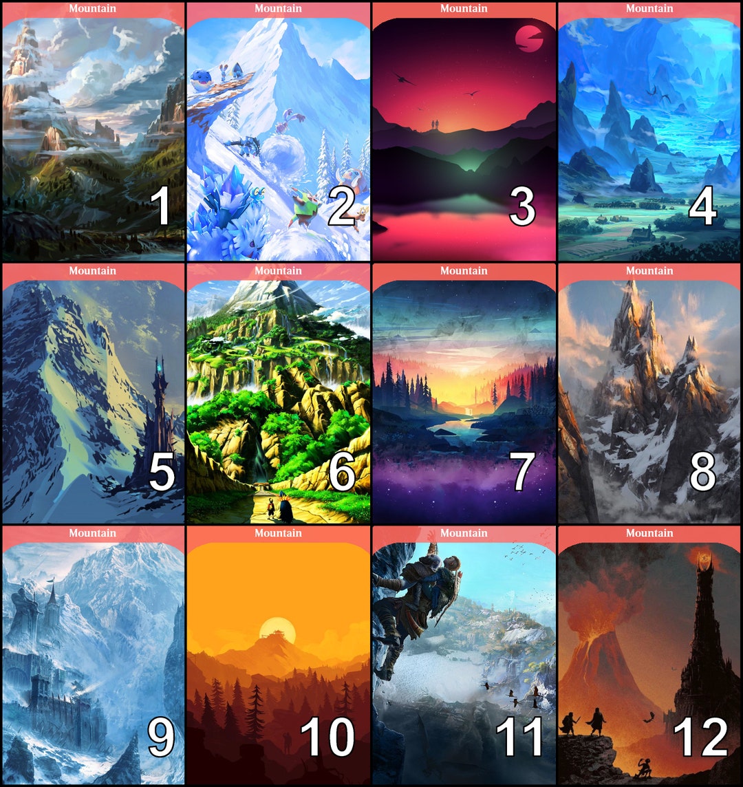 Basic Mountain Lands and Panorama Lands Alternative Art // Choose the ...