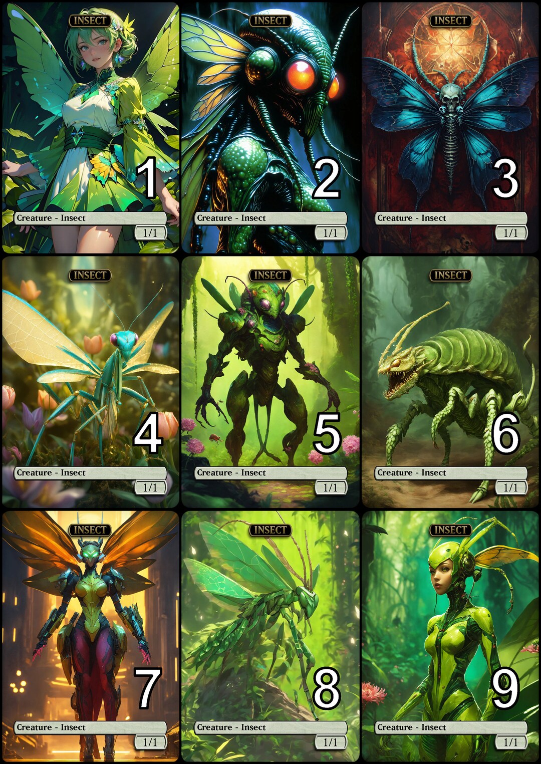 Mtg Insect 1/1 for Nadu Token Alternative Art // Choose the Art! - for ...