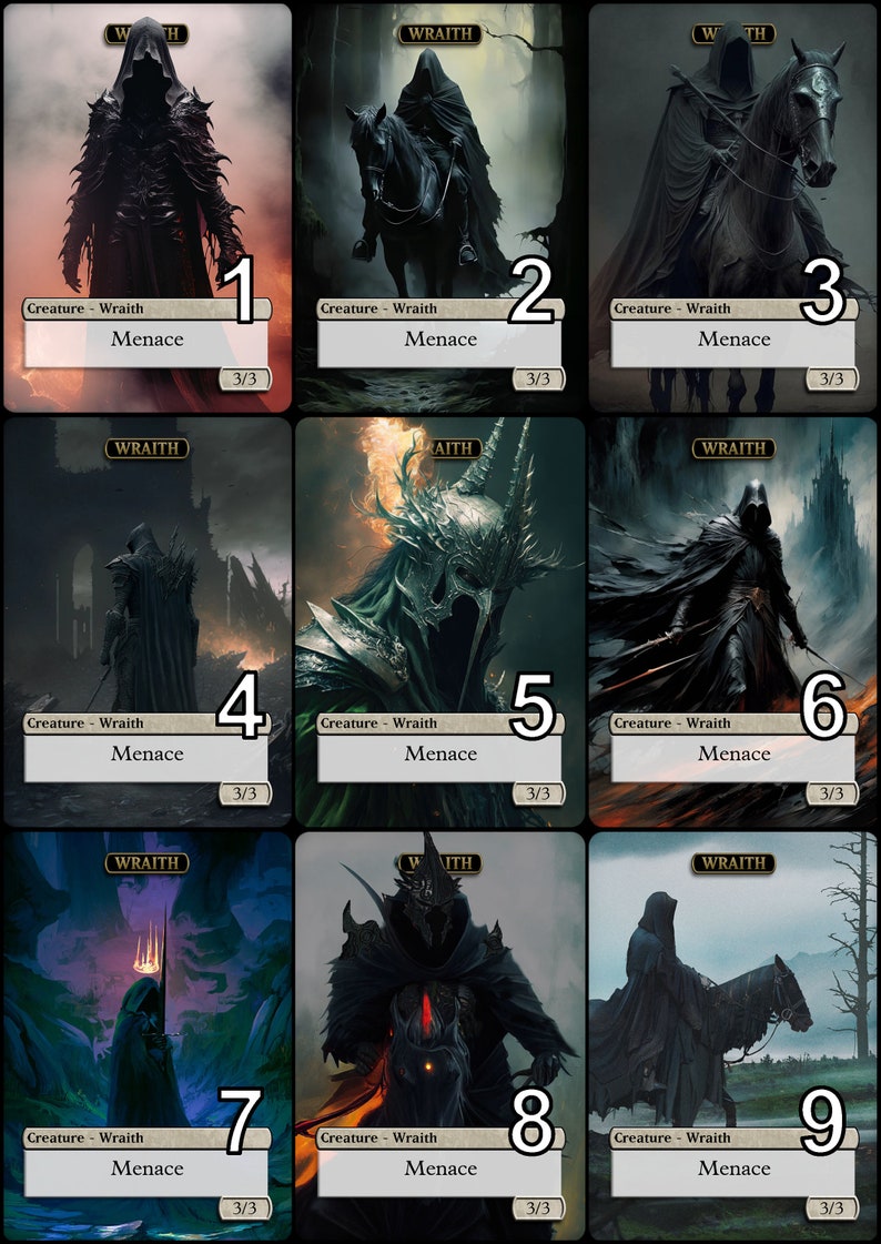 Mtg Wraith 3/3 Token Alternative Art // Choose the Art! - for EDH ...