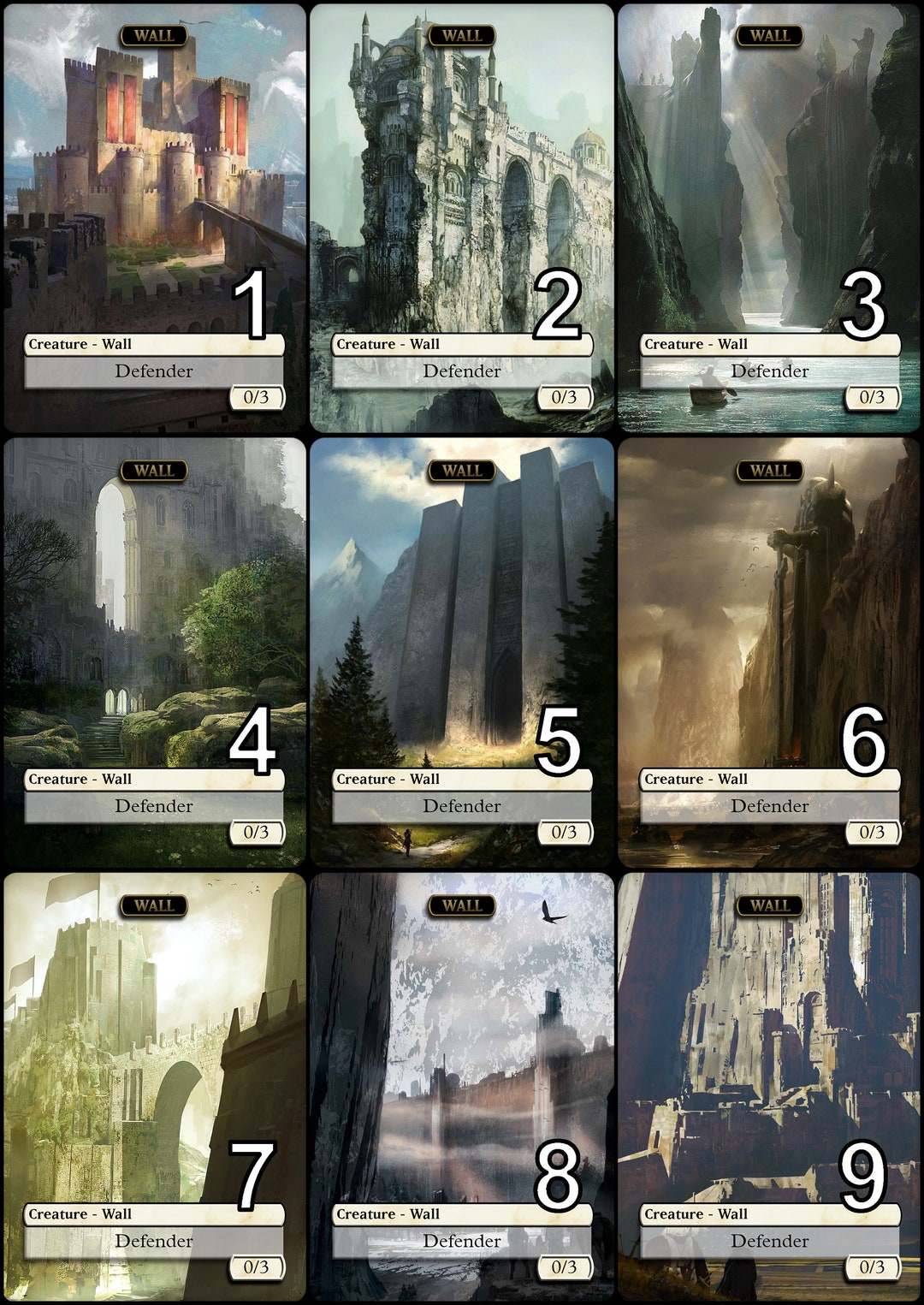 Mtg Wall 0/3 Token Alternative Art // Choose the Art! - for EDH ...