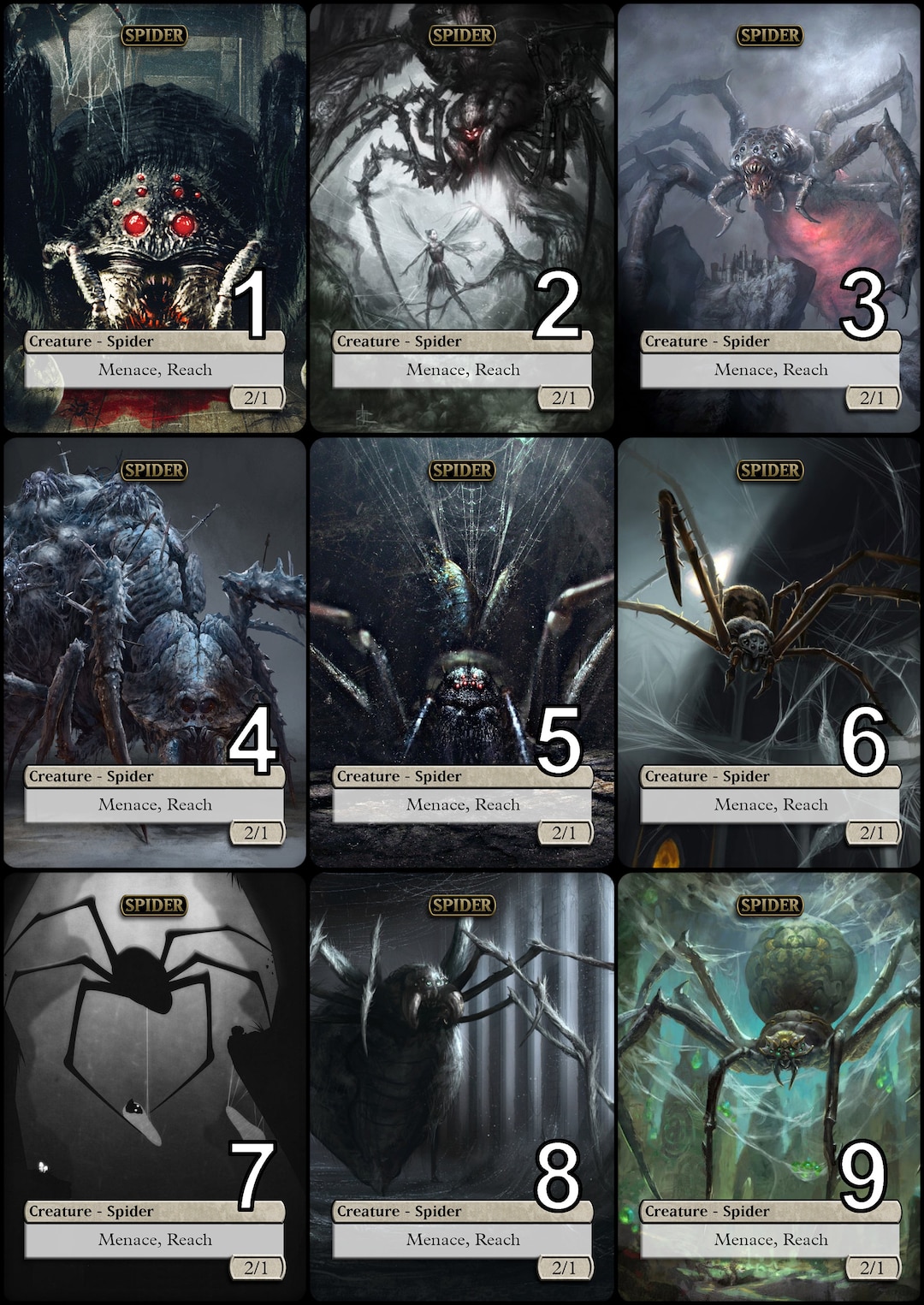 Mtg Spider 2/1 for Lolth Token Alternative Art // Choose the Art! - for ...