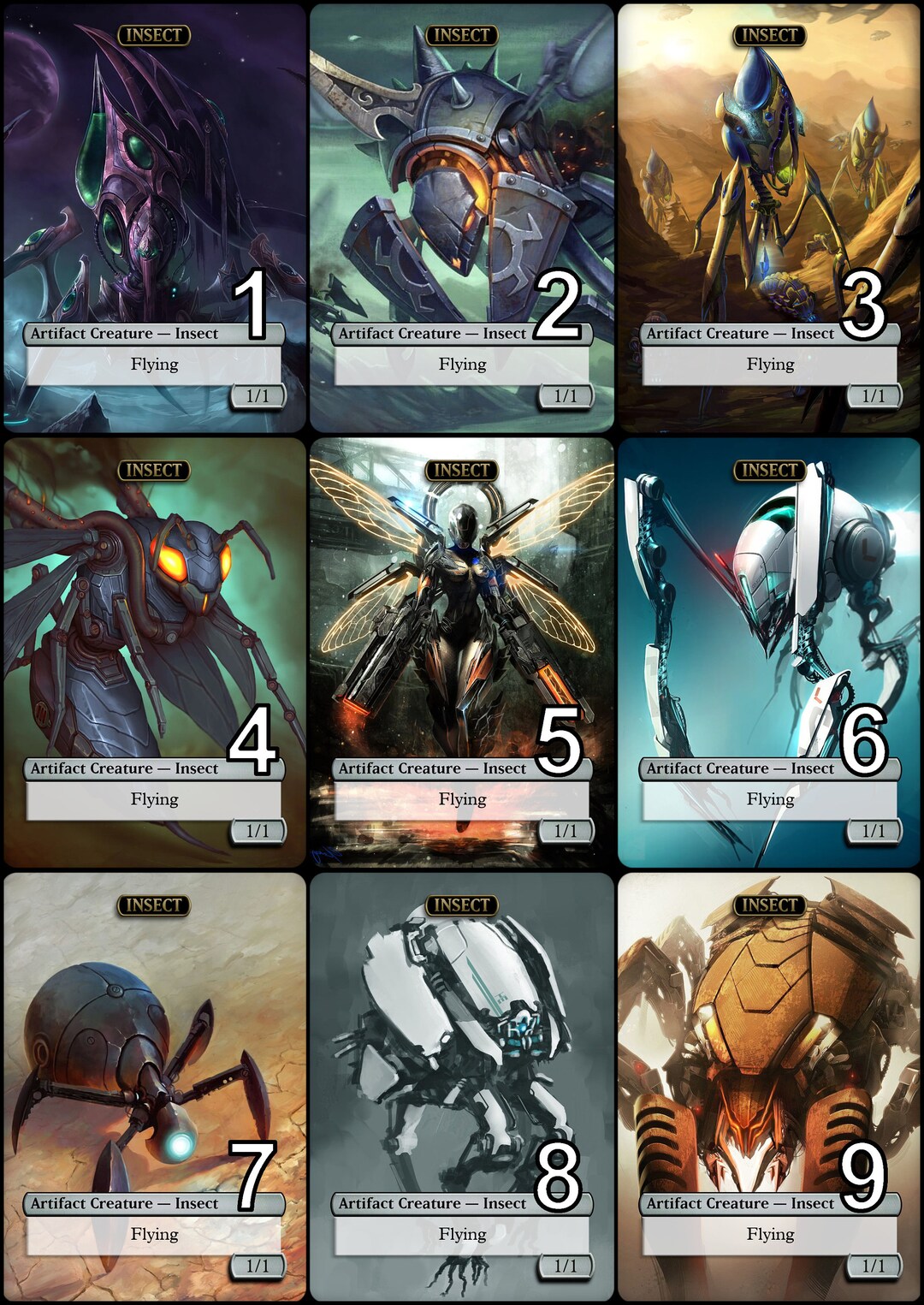 Mtg Insect 1/1 Token for Canoptek Scarab Swarm Alternative Art ...