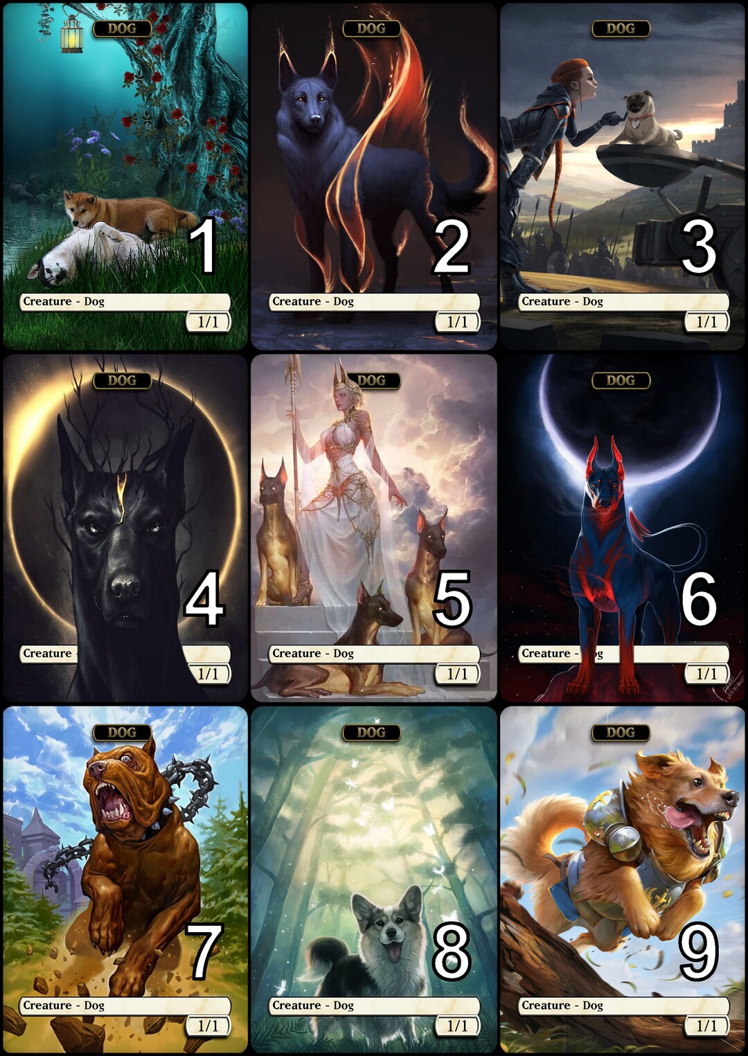 Mtg Dog 1/1 Token for Rin and Seri, Inseparable Alternative Art ...