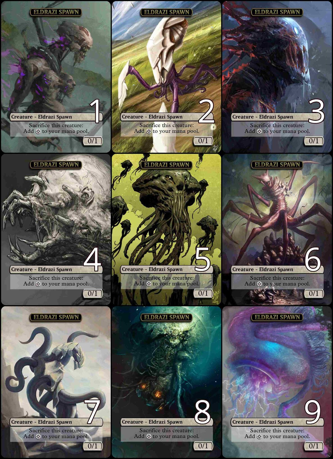 Mtg Eldrazi Spawn 0/1 Token Alternative Art // Choose the Art! - for ...