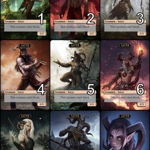 Mtg Satyr 1/1 Token Alternative Art // Choose the Art! - for EDH ...