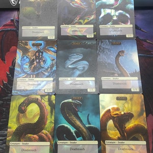 Mtg Snake 1/1 Token for Hapatra Alternative Art // Choose the Art ...
