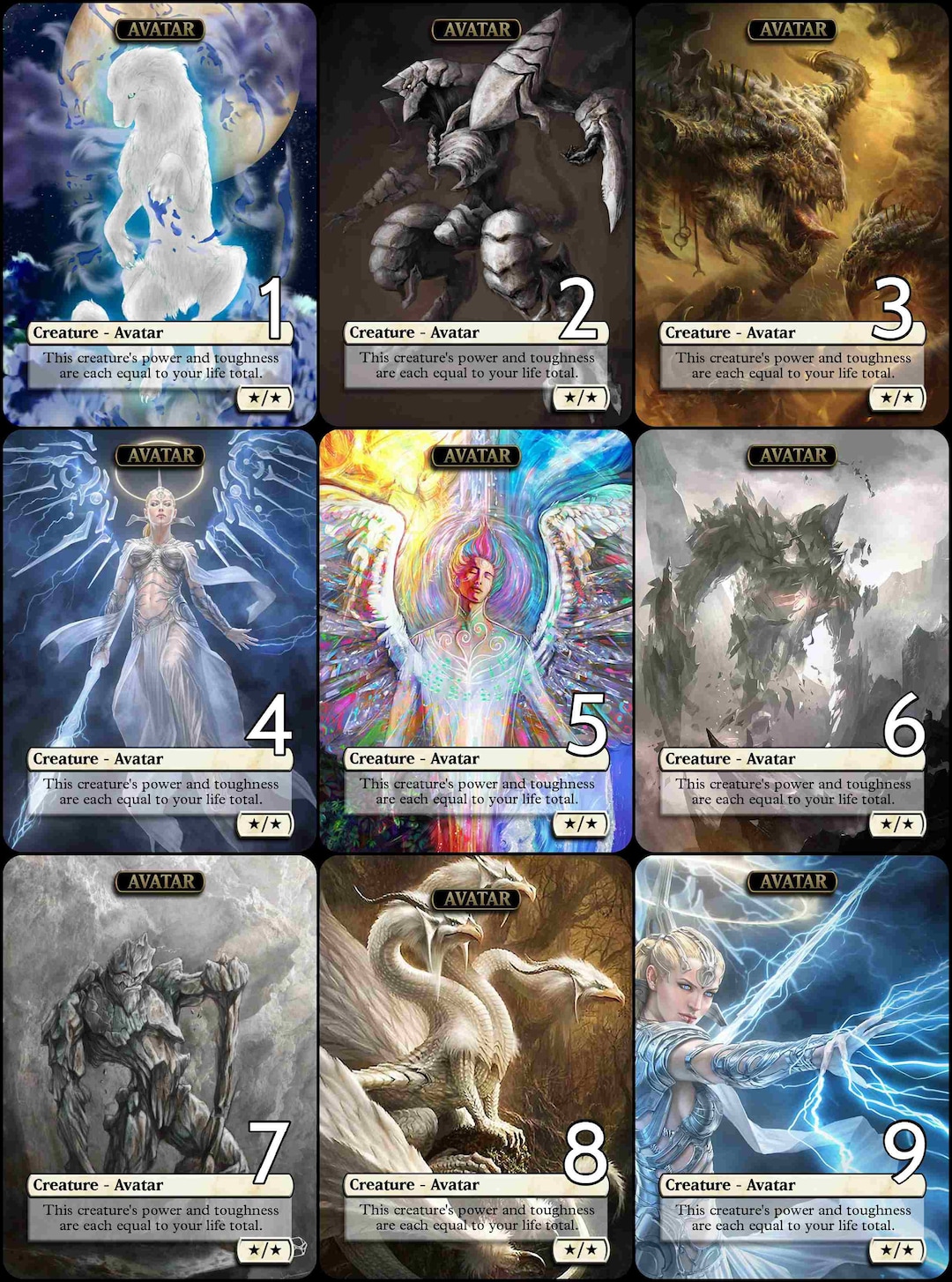 Mtg Avatar */* Token Alternative Art // Choose the Art! - for EDH ...
