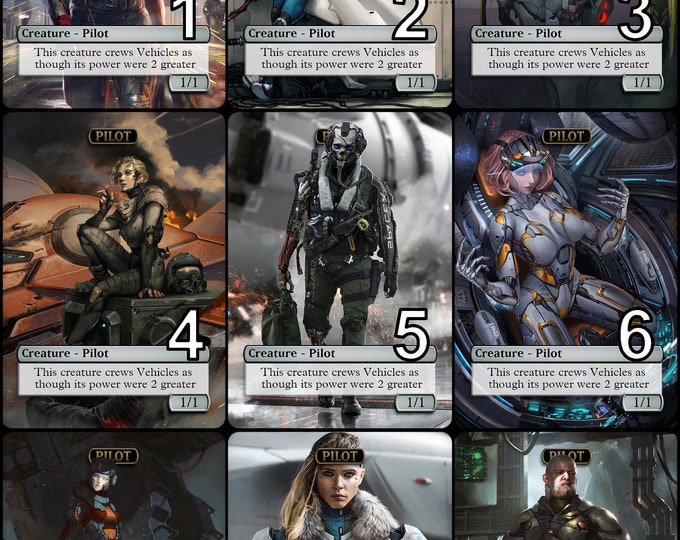 Mtg Pilot 1/1 Token Alternative Art // Choose the Art for EDH, Commander, Cube Draft and Casual ...