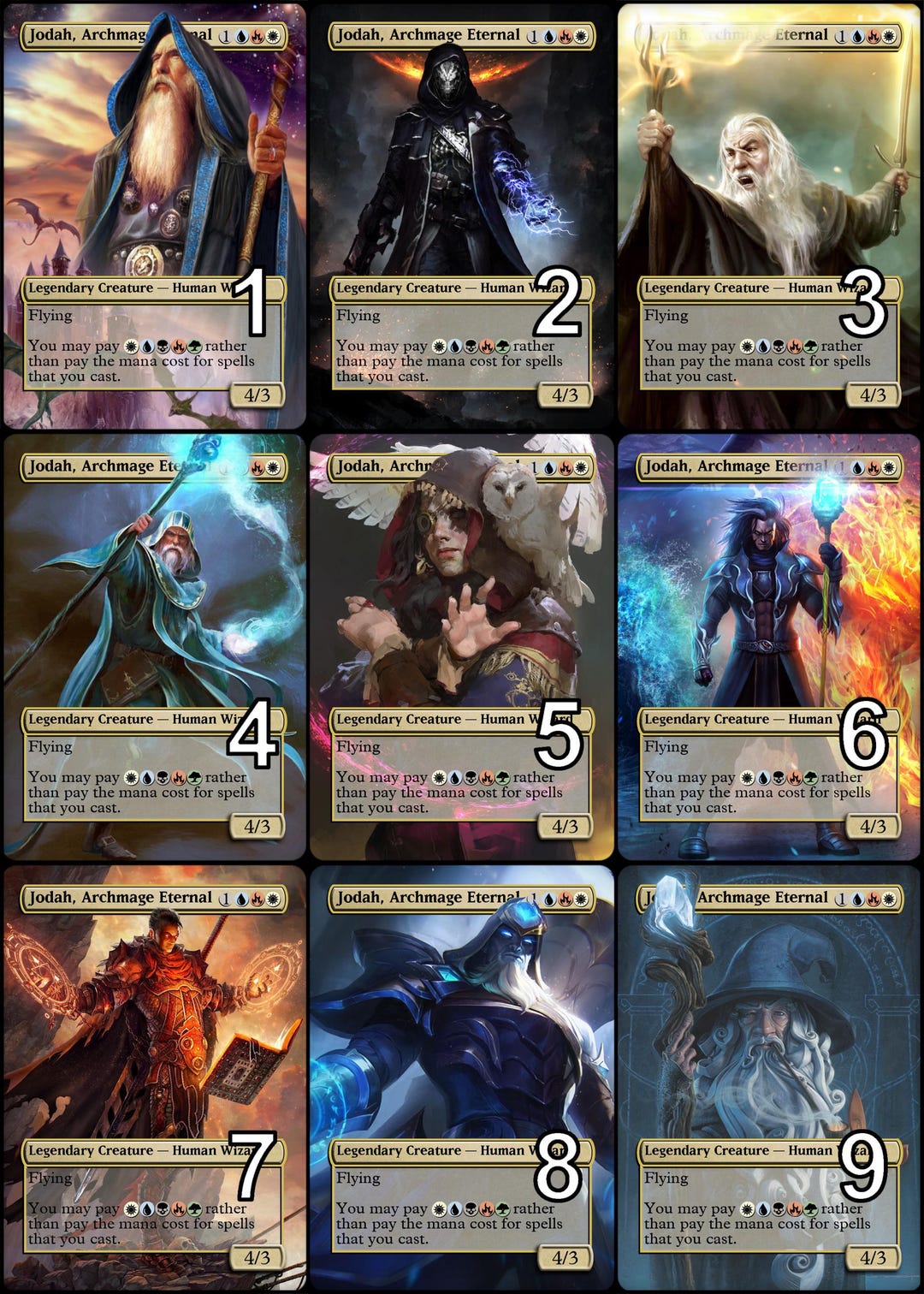 Mtg Jodah, Archmage Eternal Token Alternative Art // Choose the Art ...
