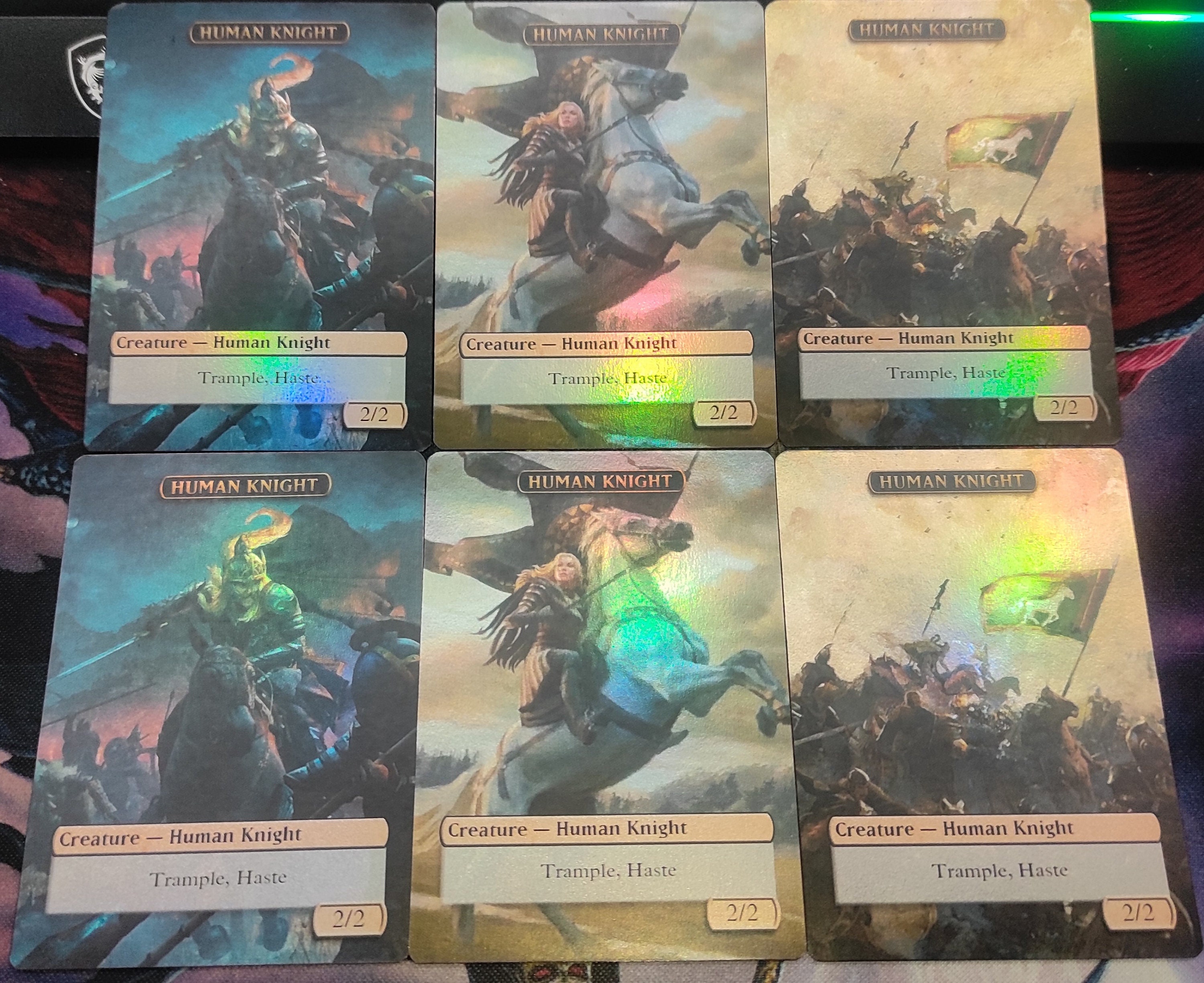 Mtg Human Knight 2/2 Token for Forth Eorlingas Alternative Art // Choose the Art for EDH ...