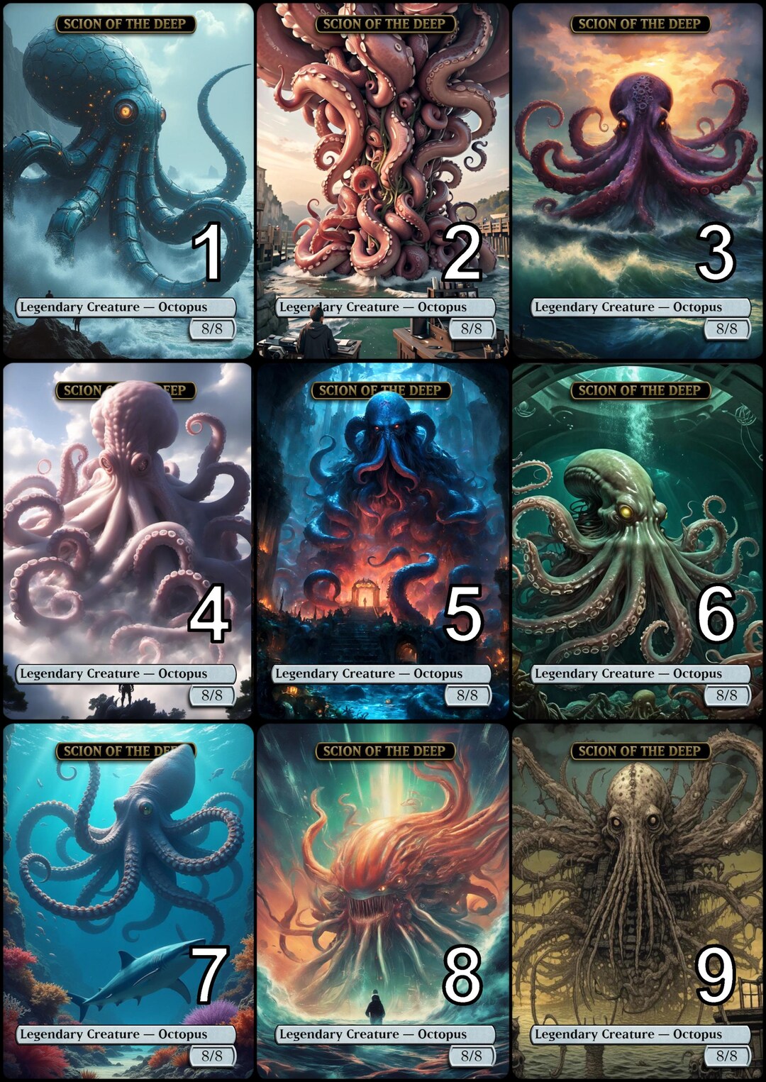 Mtg Scion of the Deep 8/8 Token Alternative Art // Choose the Art ...