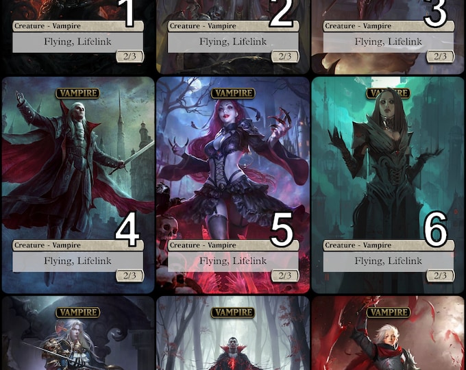Mtg Vampire 2/3 Token Alternative Art // Choose the Art! - for EDH ...