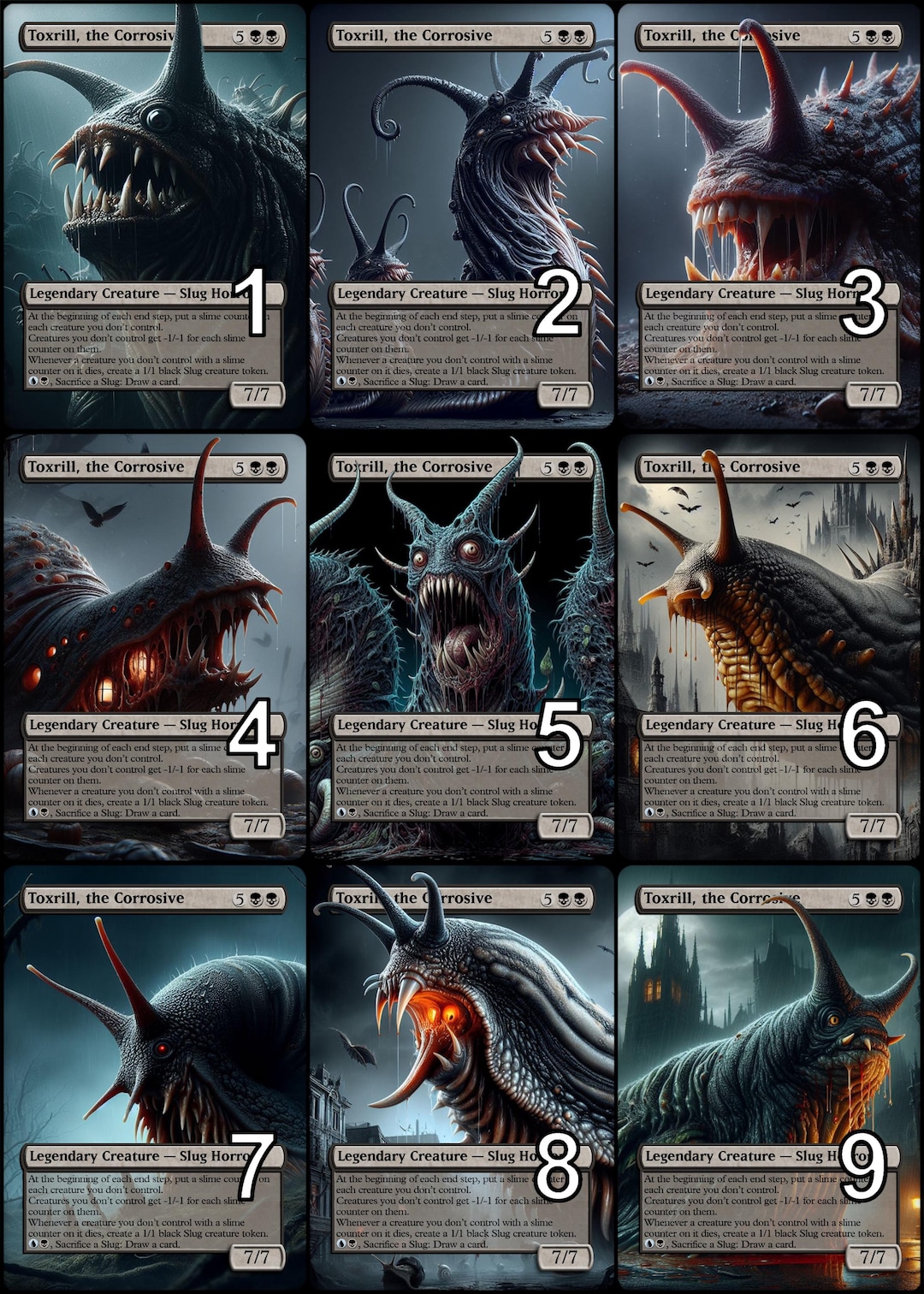 Mtg Toxrill, the Corrosive Token Alternative Art // Choose the Art ...