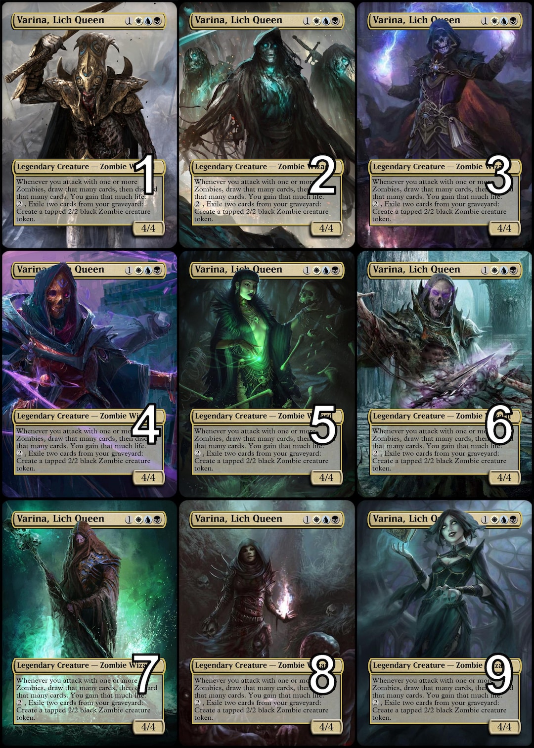 Mtg Varina, Lich Queen Token Alternative Art // Choose the Art! - for ...